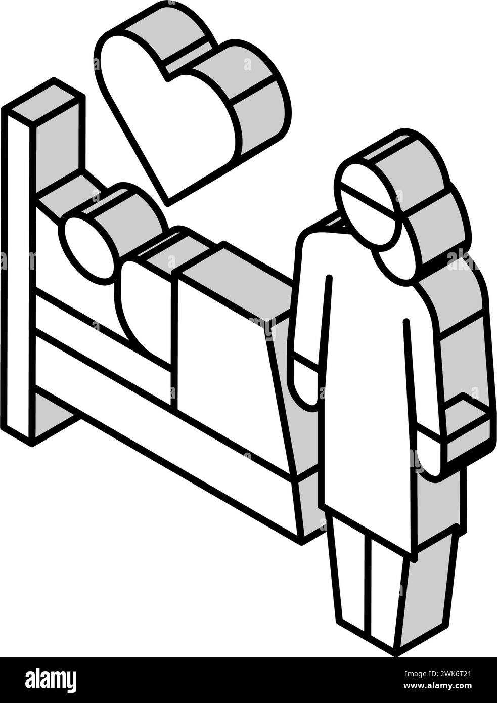 helping and caring for sick people isometric icon vector illustration ...