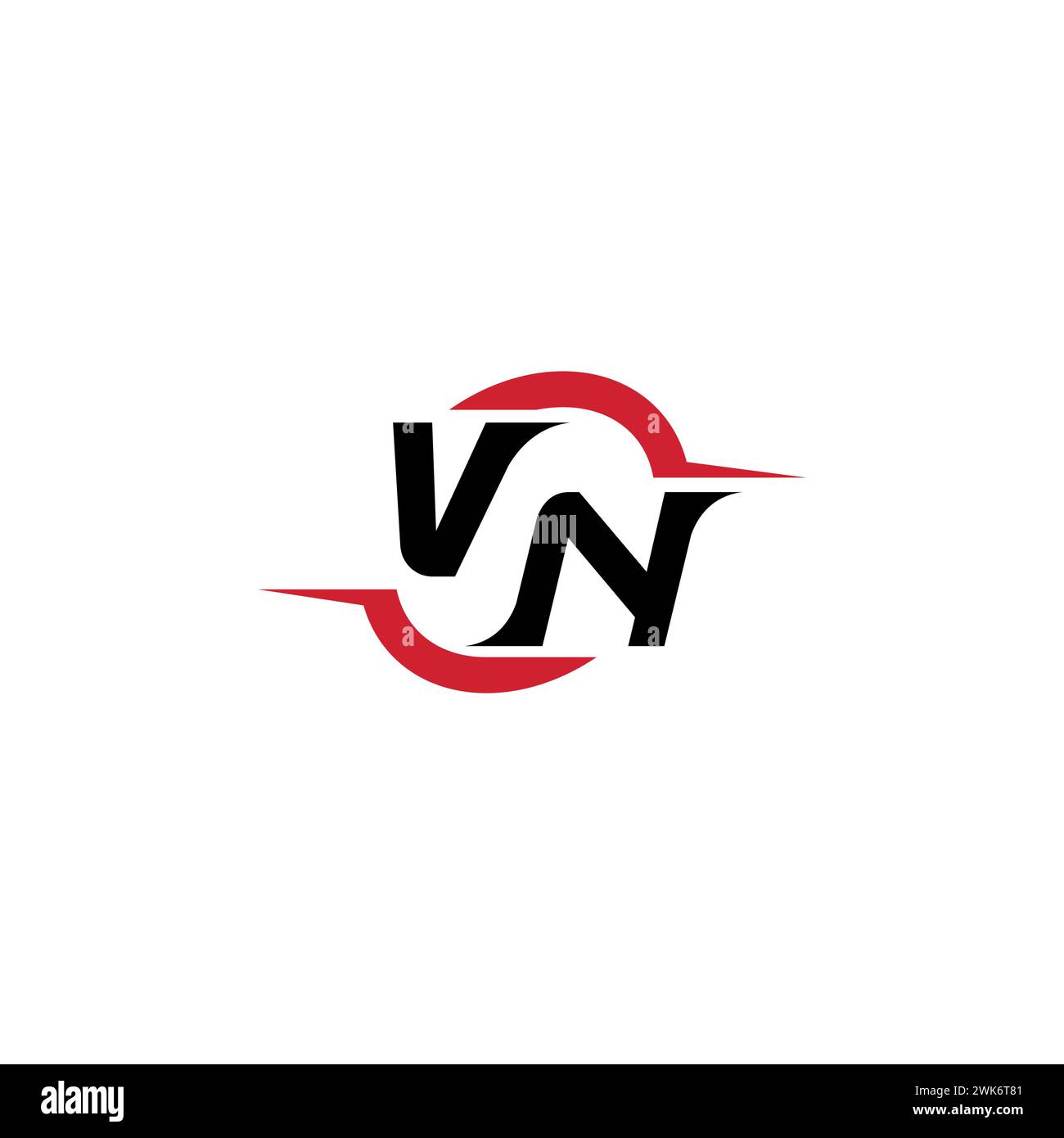 VN initial logo cool and stylish concept for esport or gaming logo as your inspirational Stock ...
