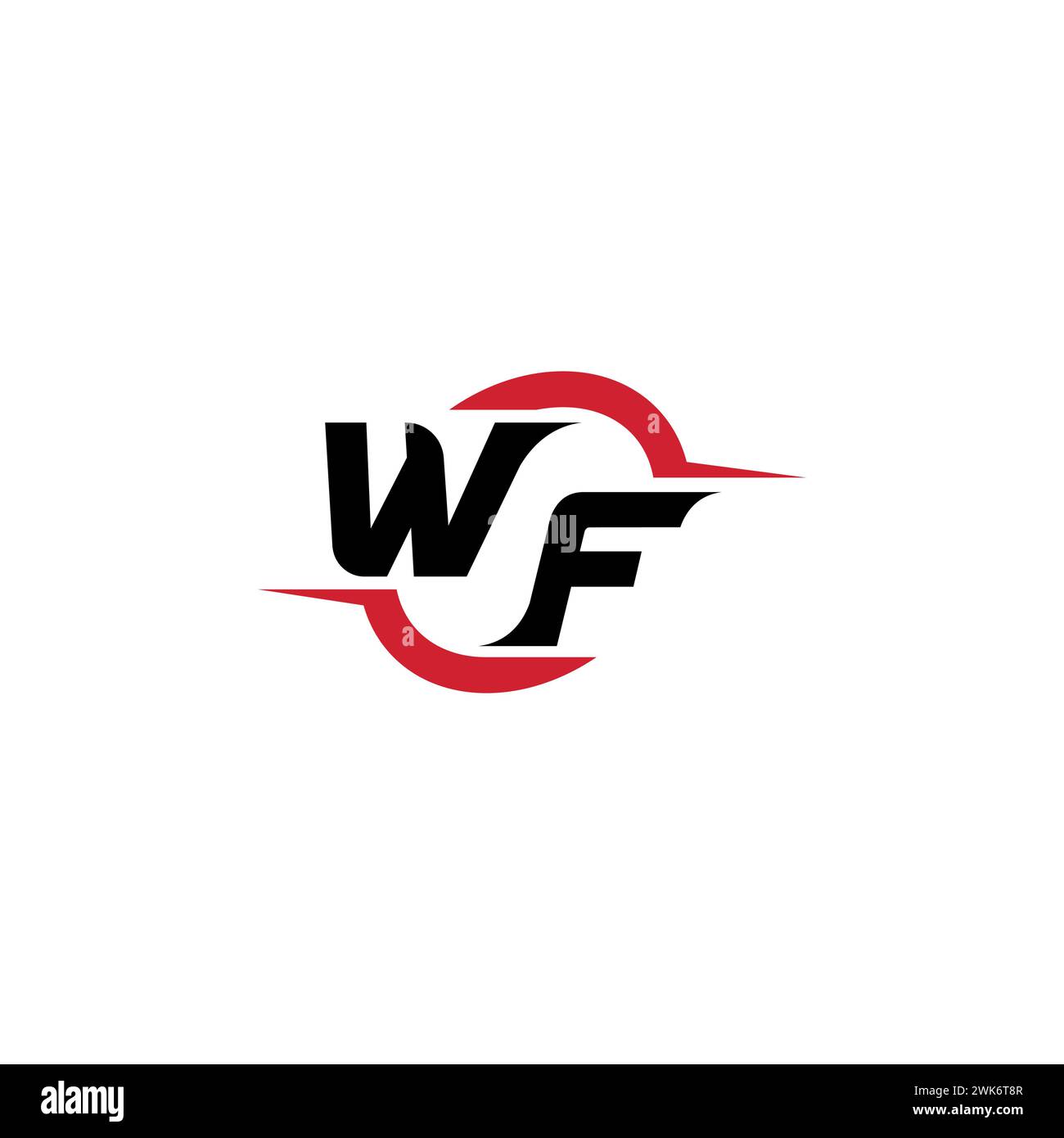 WF initial logo cool and stylish concept for esport or gaming logo as ...