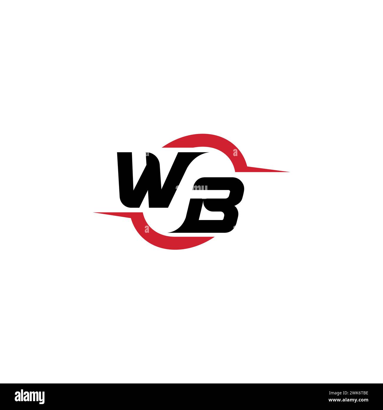 WB initial logo cool and stylish concept for esport or gaming logo as ...