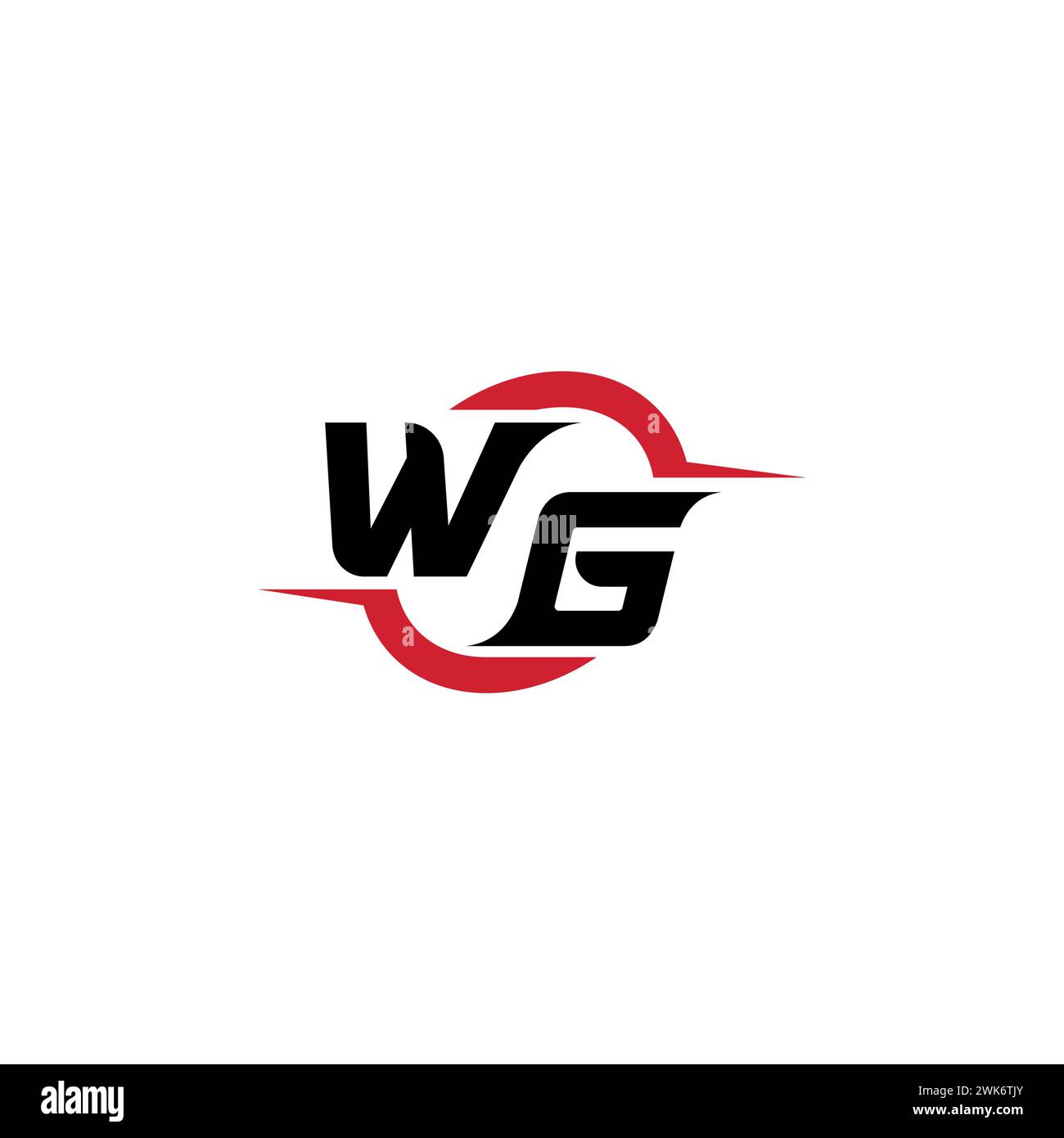 WG initial logo cool and stylish concept for esport or gaming logo as ...