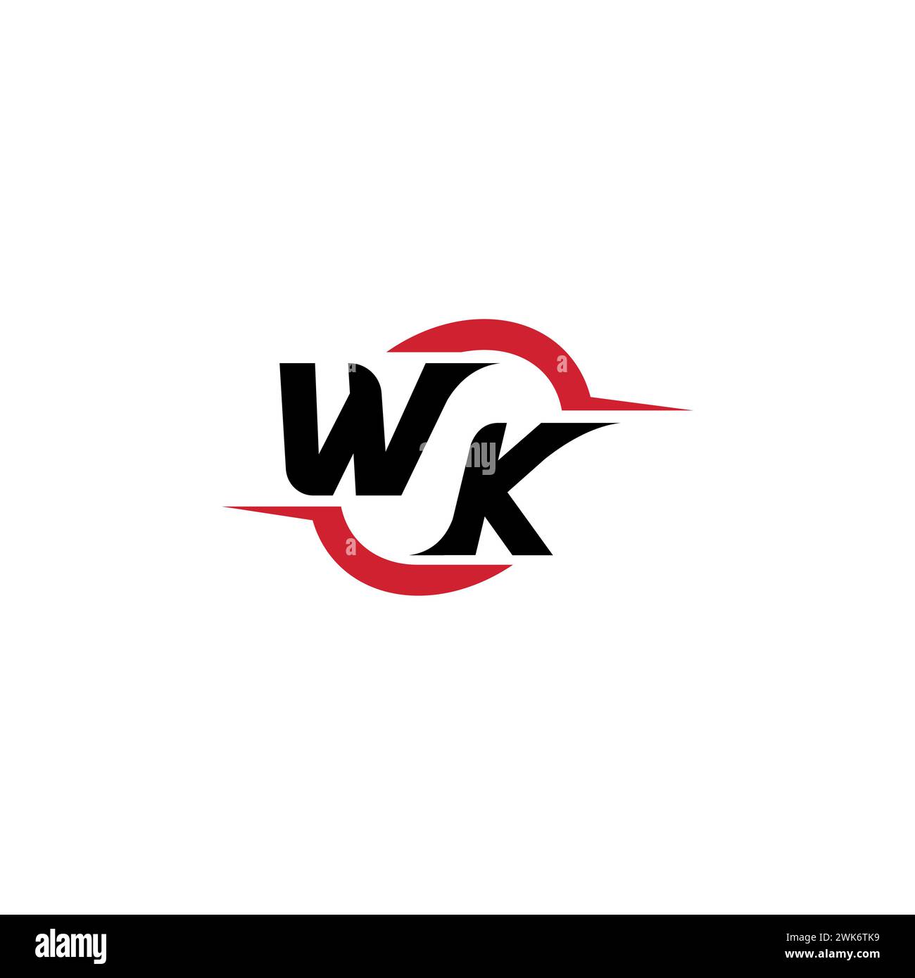 WK initial logo cool and stylish concept for esport or gaming logo as ...
