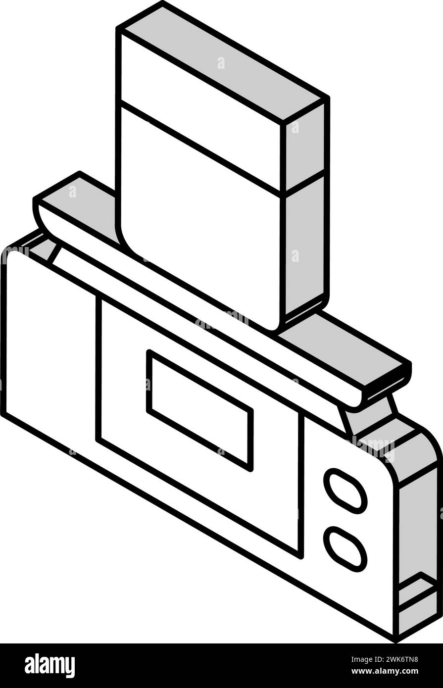 equipment for soil testing and weight measuring isometric icon vector ...