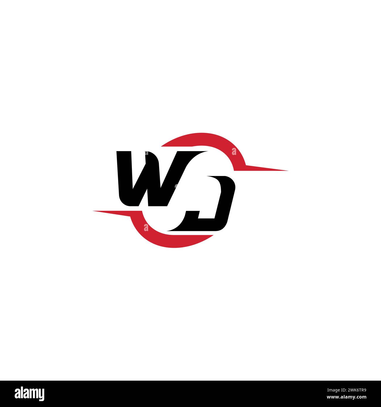 WJ initial logo cool and stylish concept for esport or gaming logo as ...