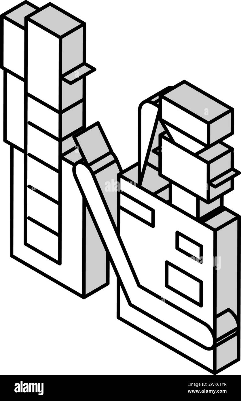 packaging tea factory machine isometric icon vector illustration Stock ...