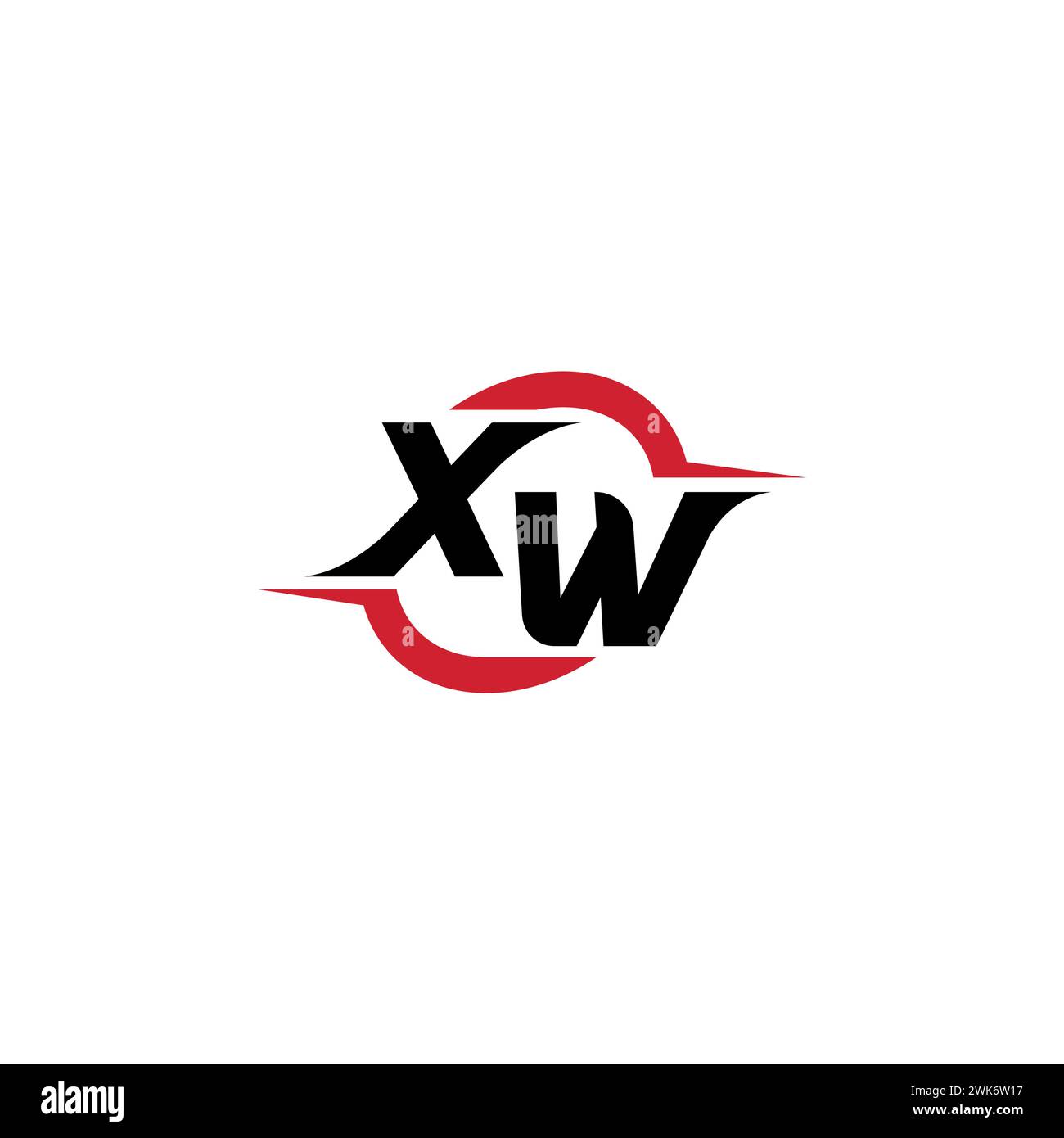 XW initial logo cool and stylish concept for esport or gaming logo as ...