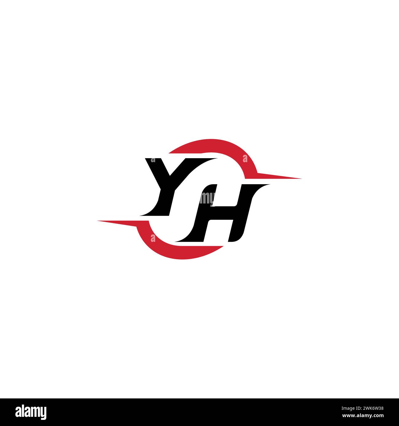 YH initial logo cool and stylish concept for esport or gaming logo as ...