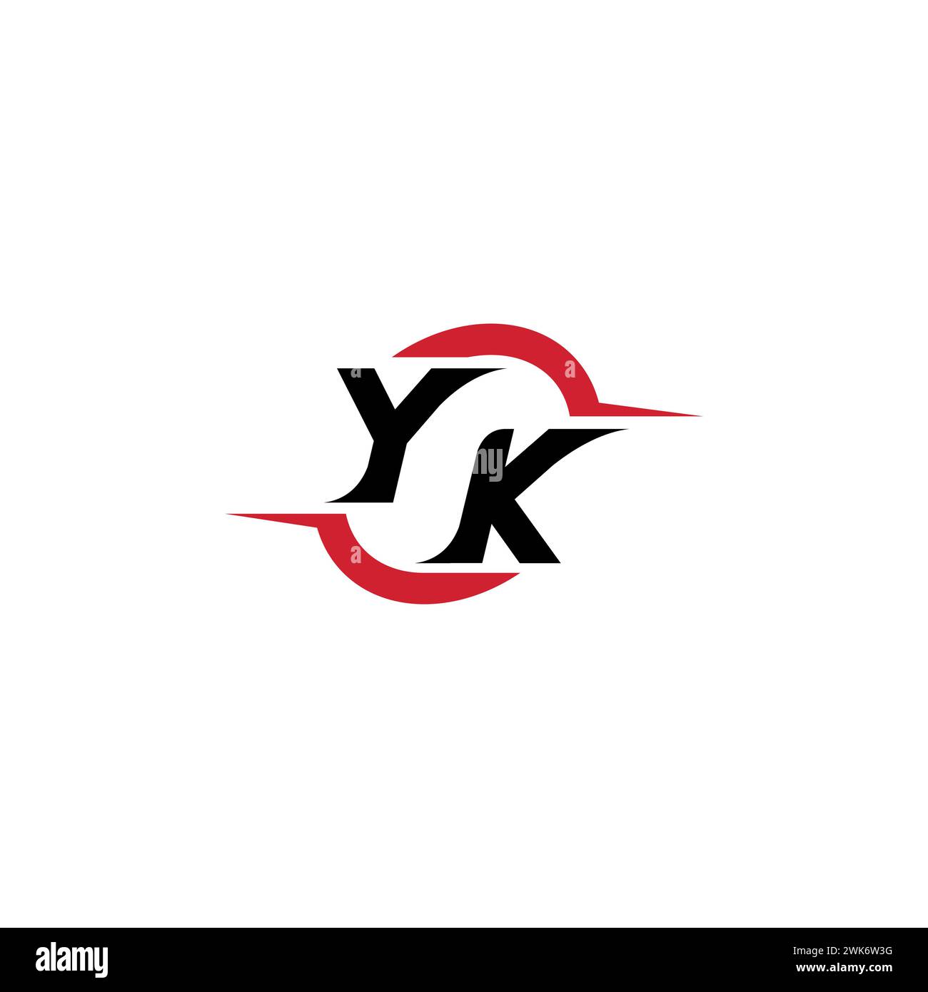 YK initial logo cool and stylish concept for esport or gaming logo as ...