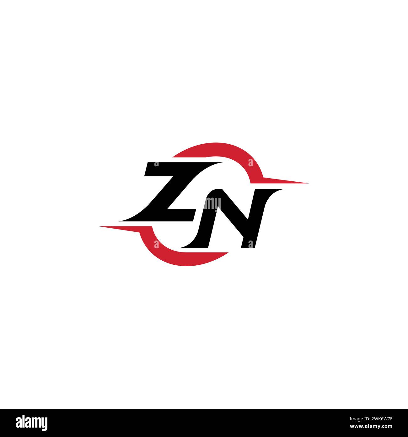 ZN initial logo cool and stylish concept for esport or gaming logo as your inspirational Stock ...