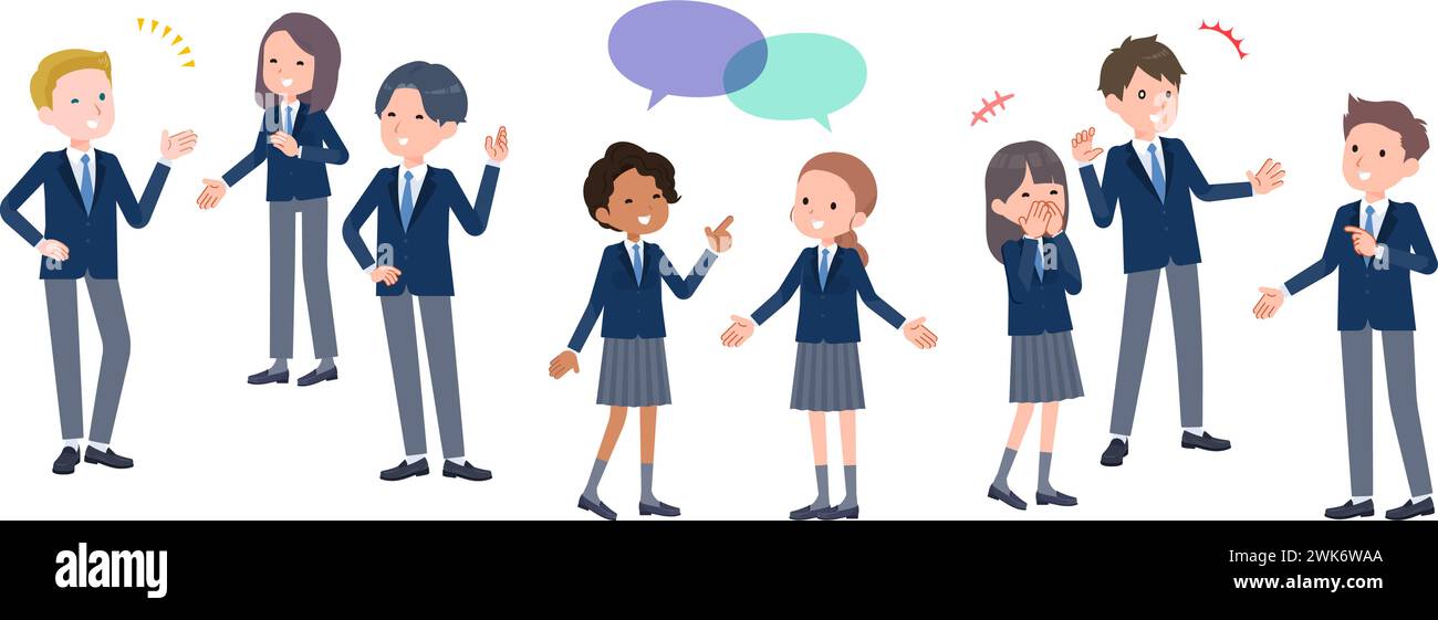 Talking to classmates Stock Vector Images - Alamy