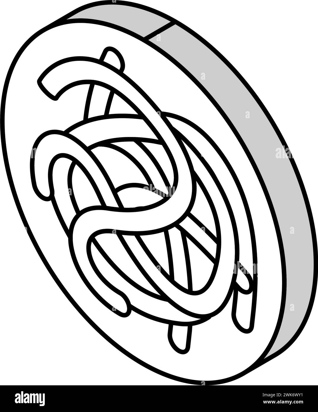 parasitic worms ascaris isometric icon vector illustration Stock Vector ...