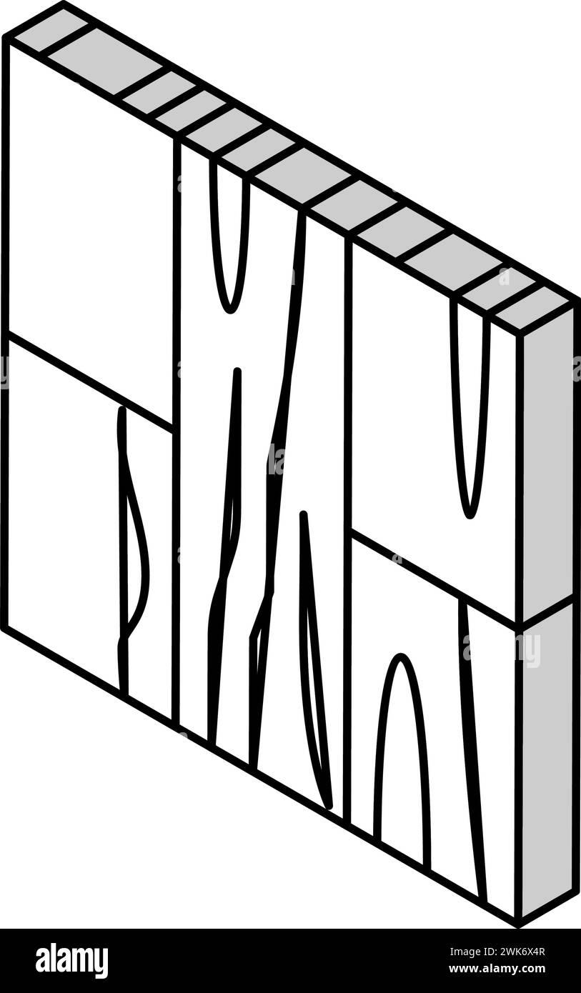 wooden floor isometric icon vector illustration Stock Vector Image ...