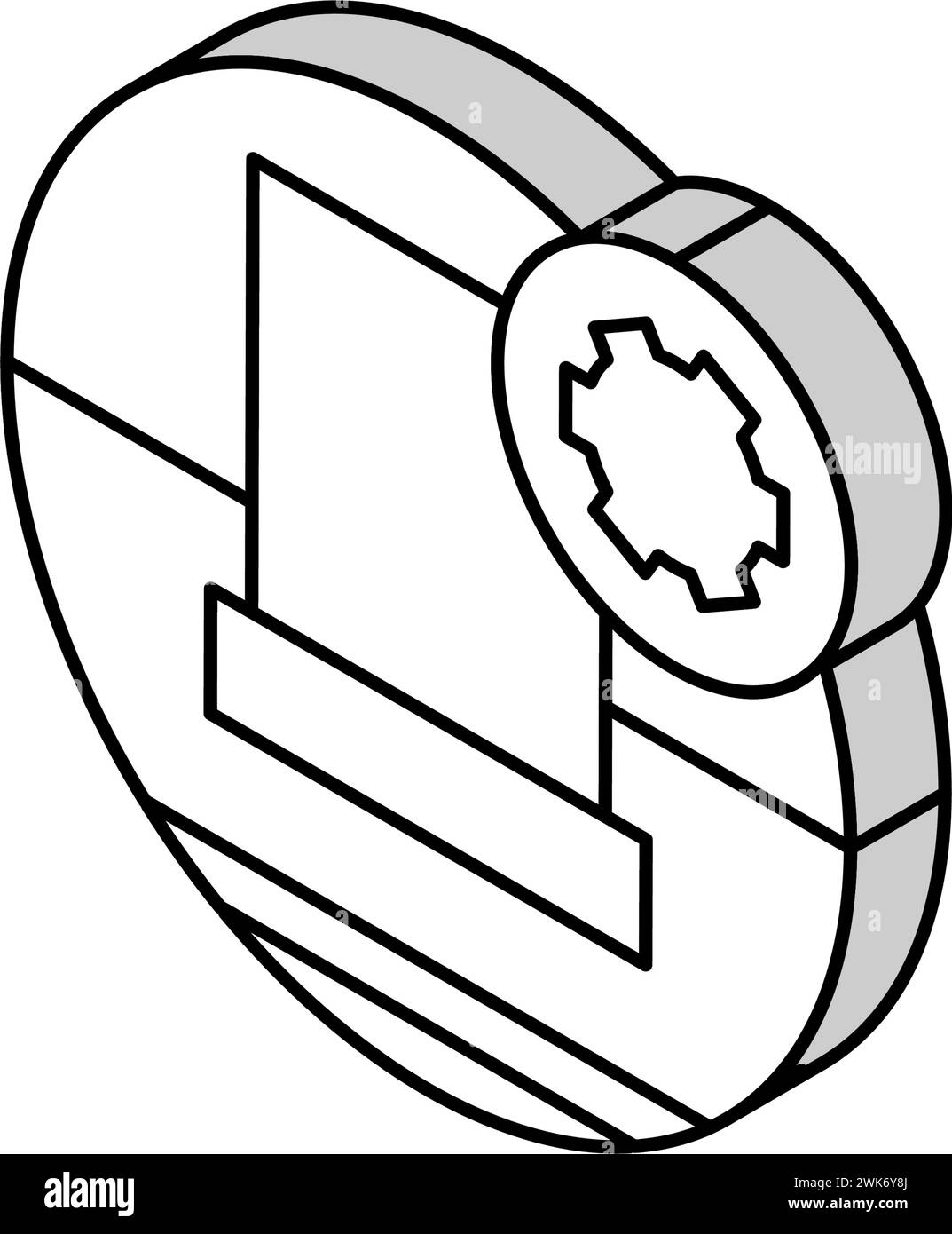 lead flashing on roof isometric icon vector illustration Stock Vector ...