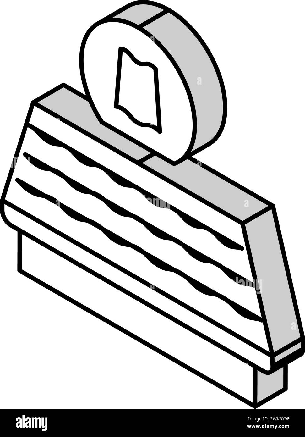 slate roof isometric icon vector illustration Stock Vector Image & Art - Alamy