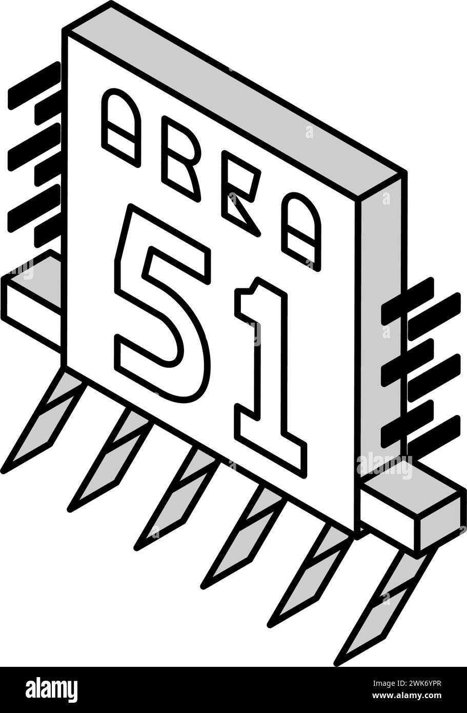 experimental area 51 isometric icon vector illustration Stock Vector ...