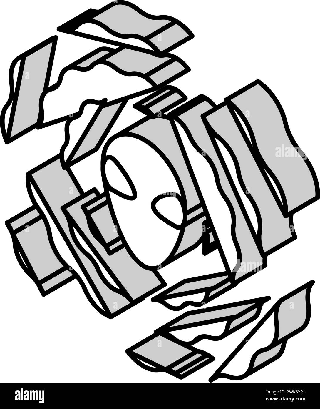 Alien Vibration Isometric Icon Vector Illustration Stock Vector Image