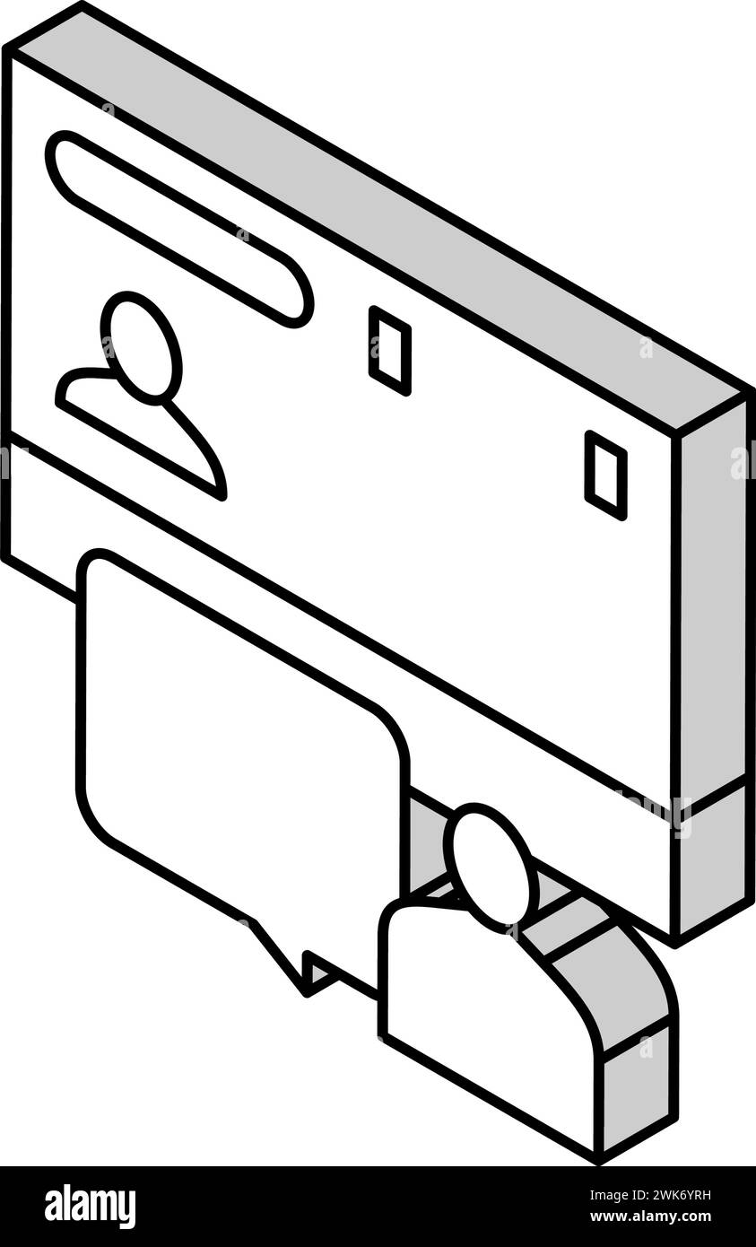 visitor visa by invitation isometric icon vector illustration Stock ...