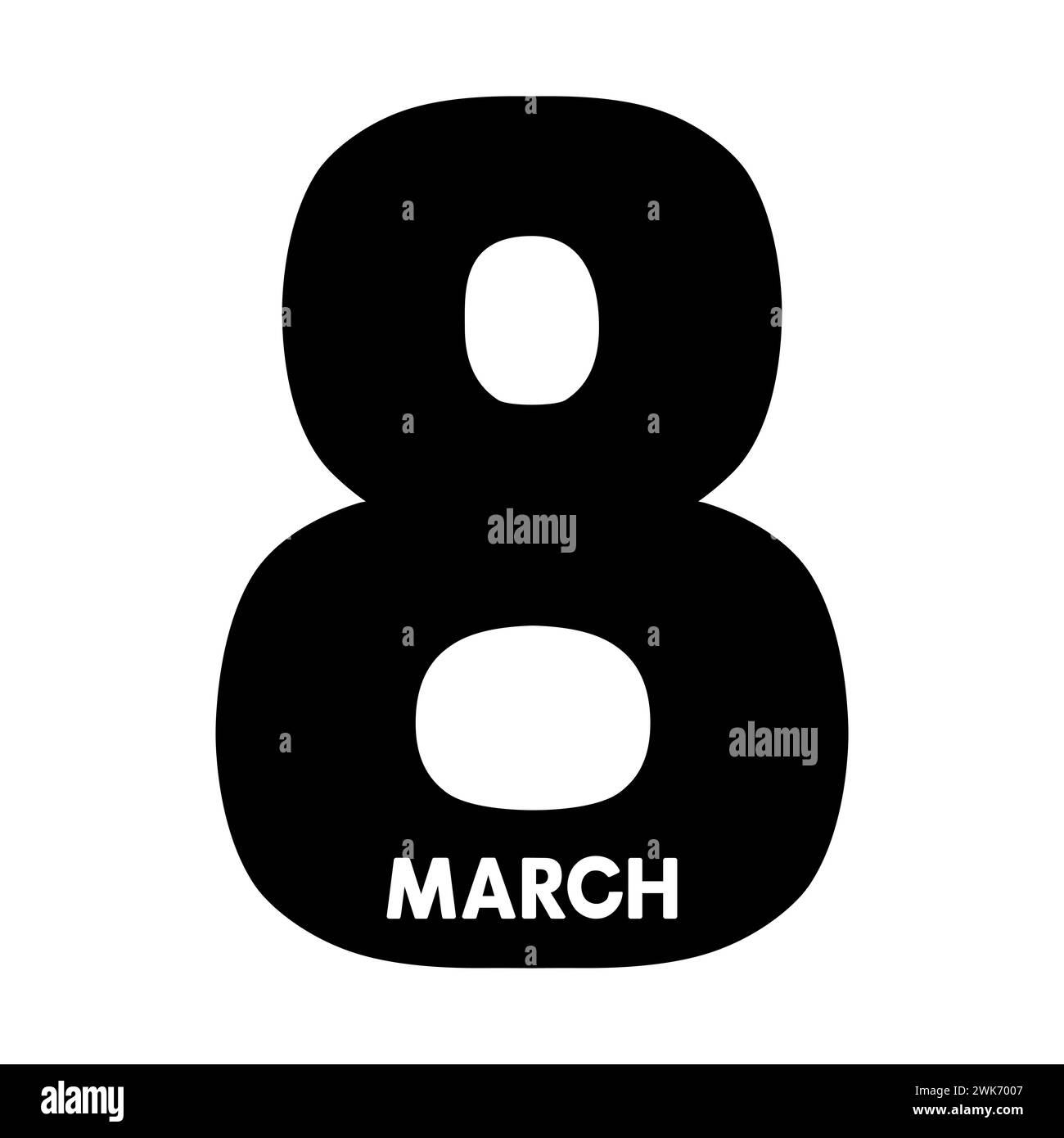 Vector handwriting black text by 8 march. Lettering by women day in ...