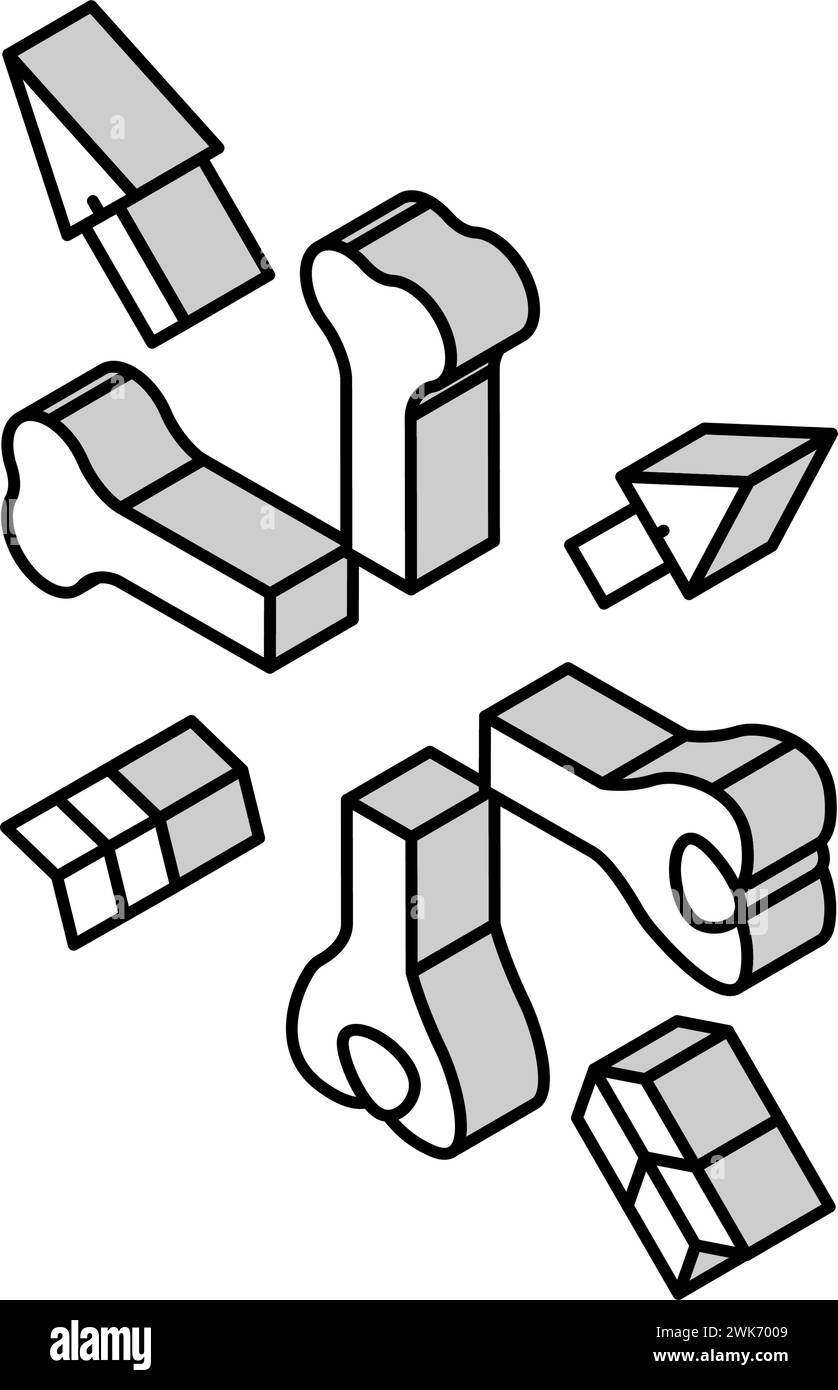 bones and arrows boho isometric icon vector illustration Stock Vector ...