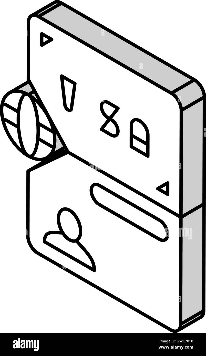 permitting document visa isometric icon vector illustration Stock ...