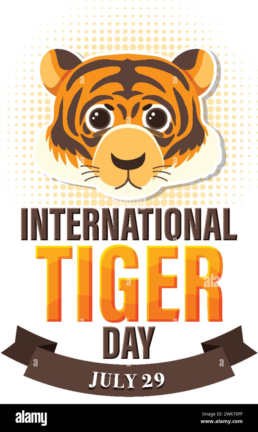 Vector illustration for International Tiger Day, July 29 Stock Vector ...