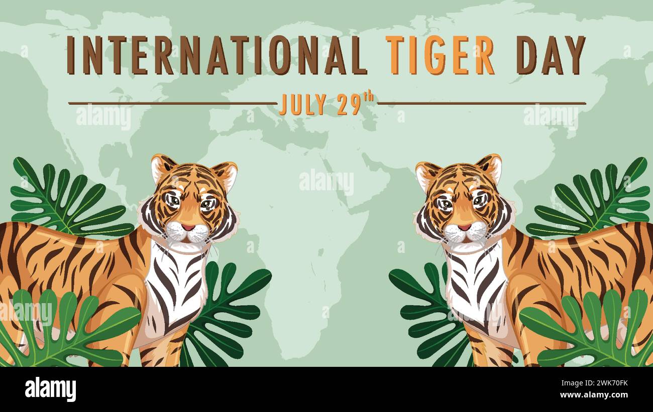 Vector graphic of tigers for International Tiger Day Stock Vector Image ...