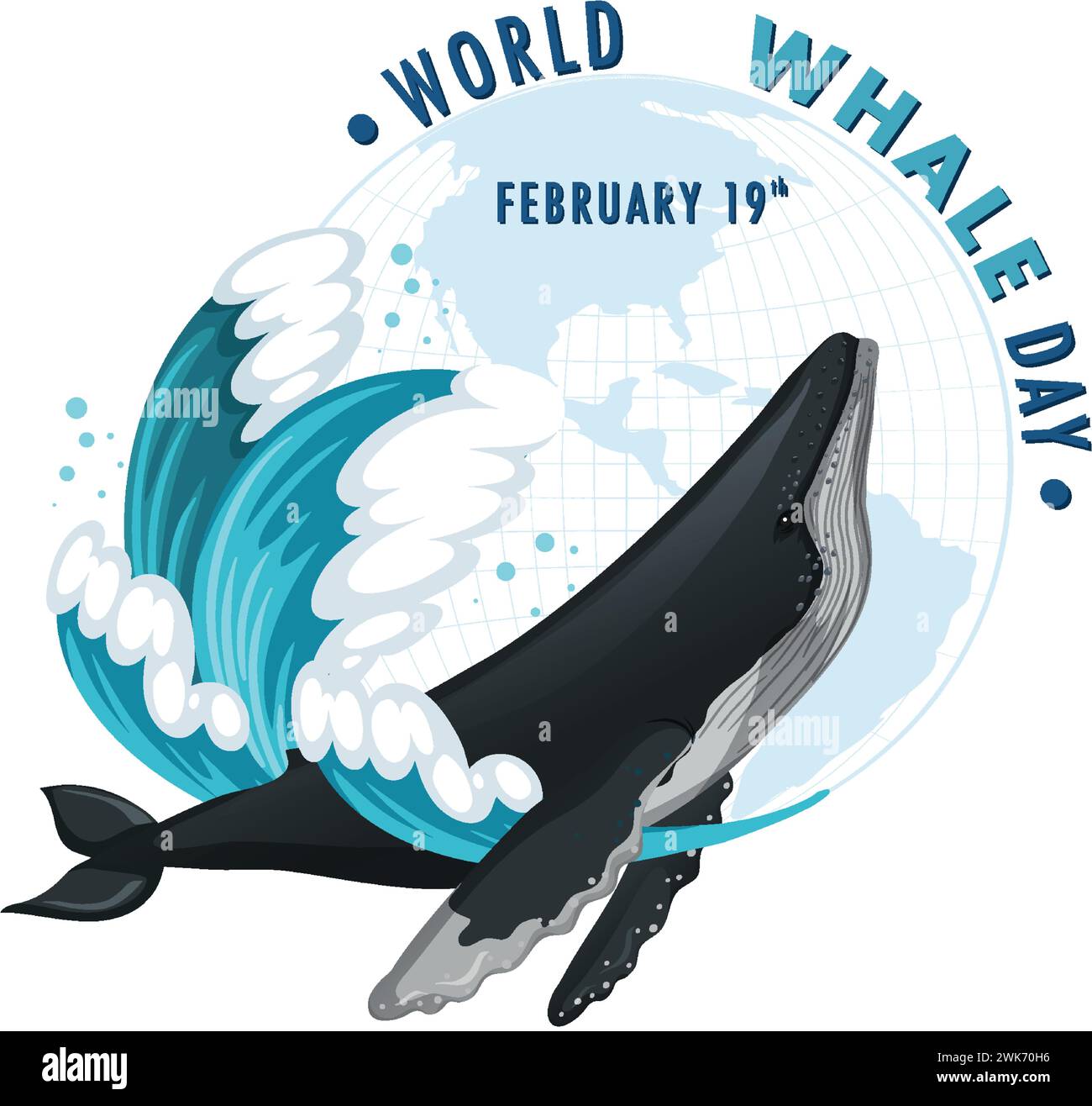 Vector graphic of a whale for World Whale Day Stock Vector Image & Art ...