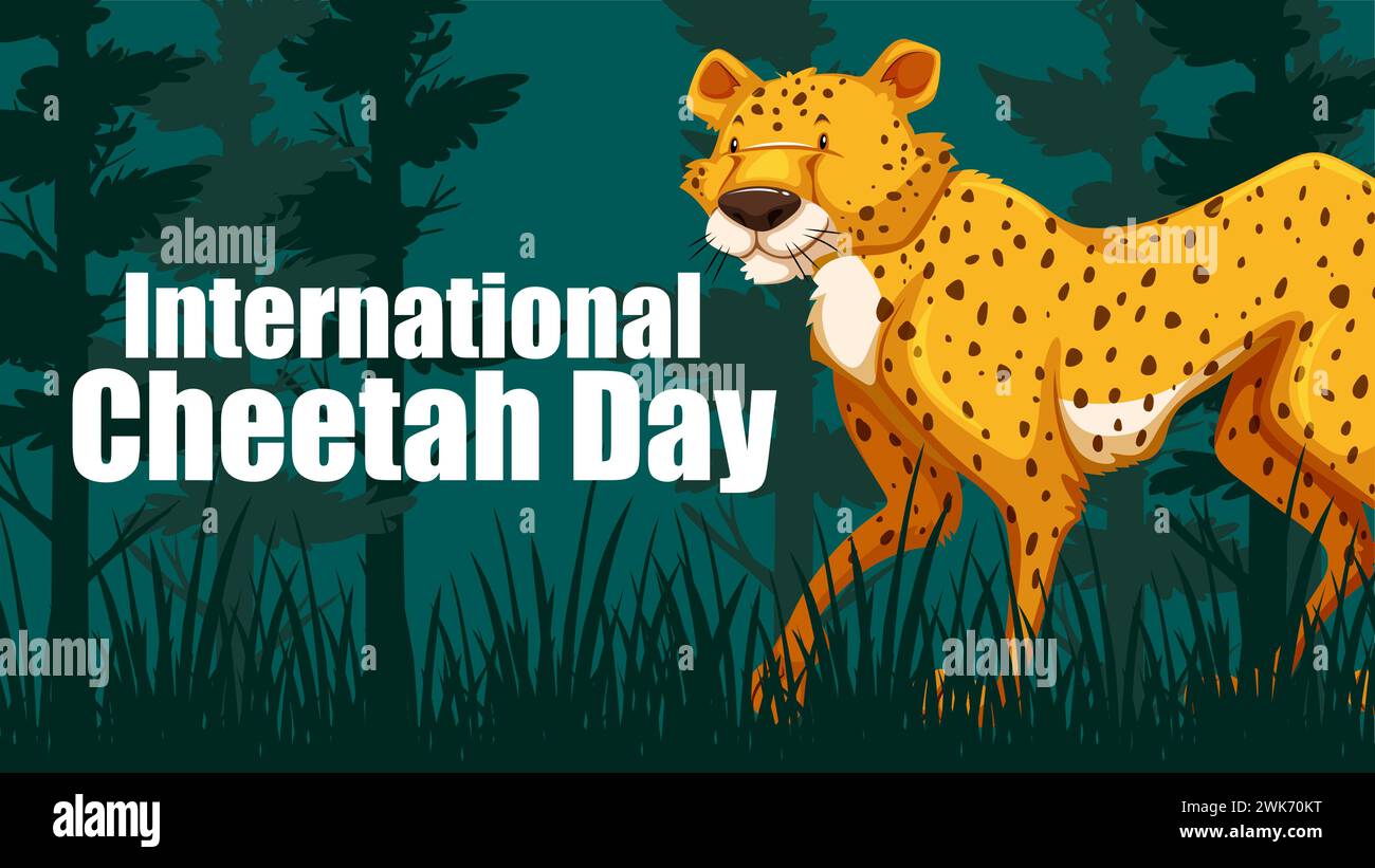 Vector illustration of a cheetah in the wild Stock Vector Image & Art ...