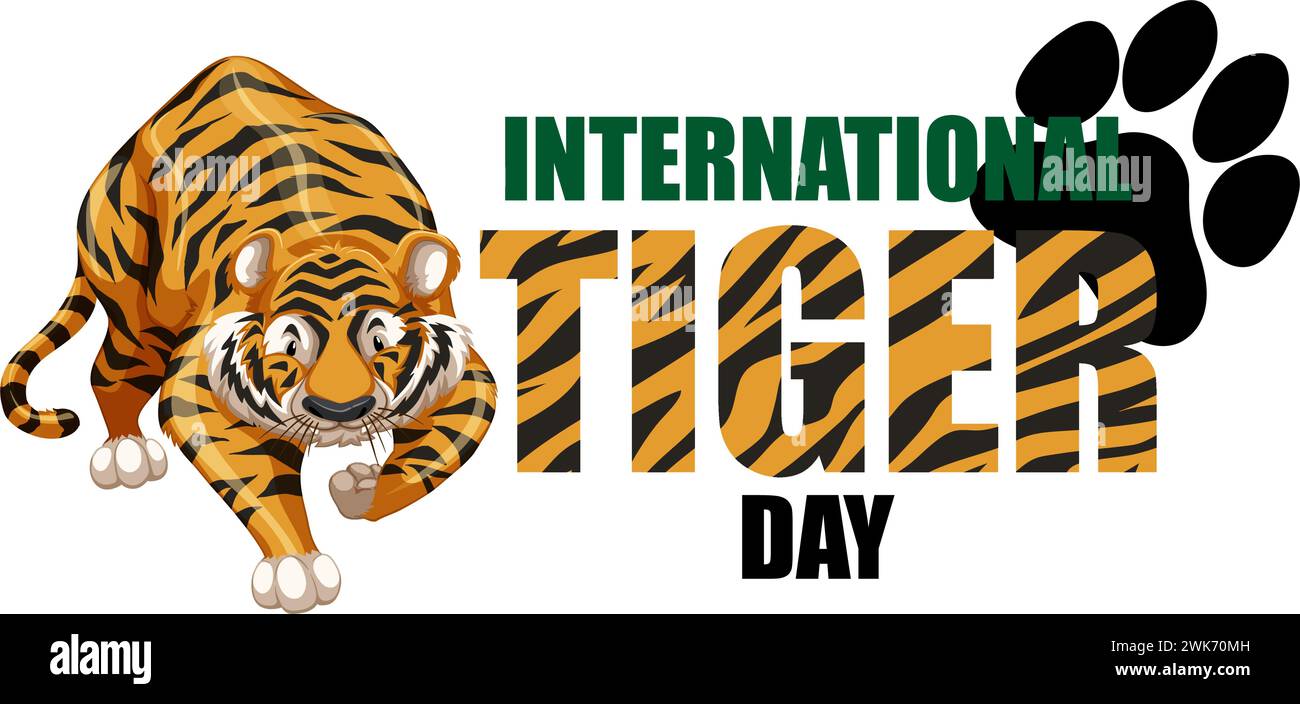 Vector graphic of a tiger for wildlife conservation event Stock Vector ...