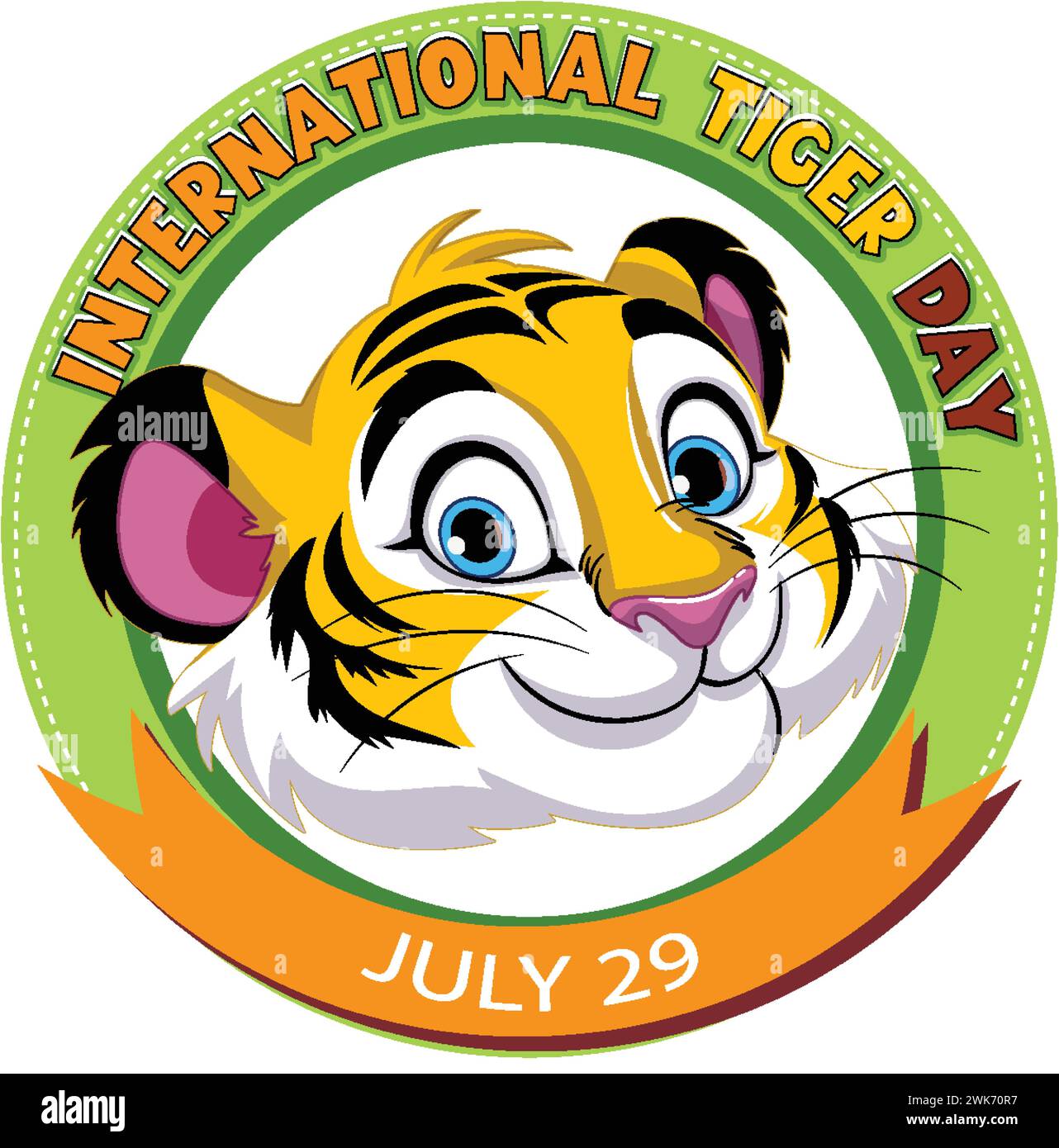 Colorful illustration for International Tiger Day event Stock Vector ...