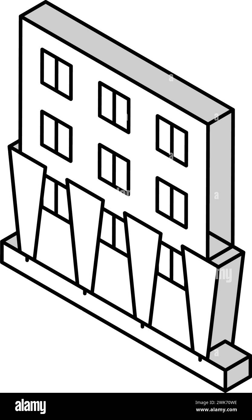 building lighting isometric icon vector illustration Stock Vector Image ...