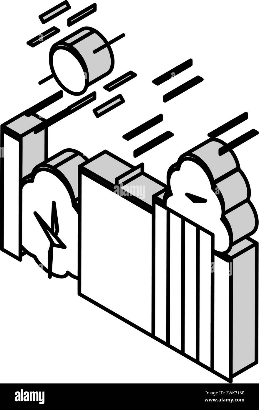 ecologically clean city isometric icon vector illustration Stock Vector ...