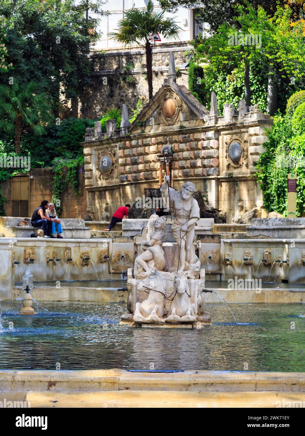 Fountain, Water basin, Fuente del Rey, Sculpture of Neptune and ...