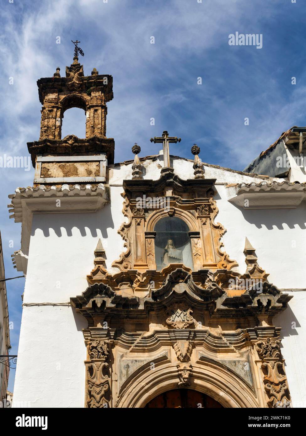 Church of Nuestra Senora de las Angustias, Rococo, facade detail ...