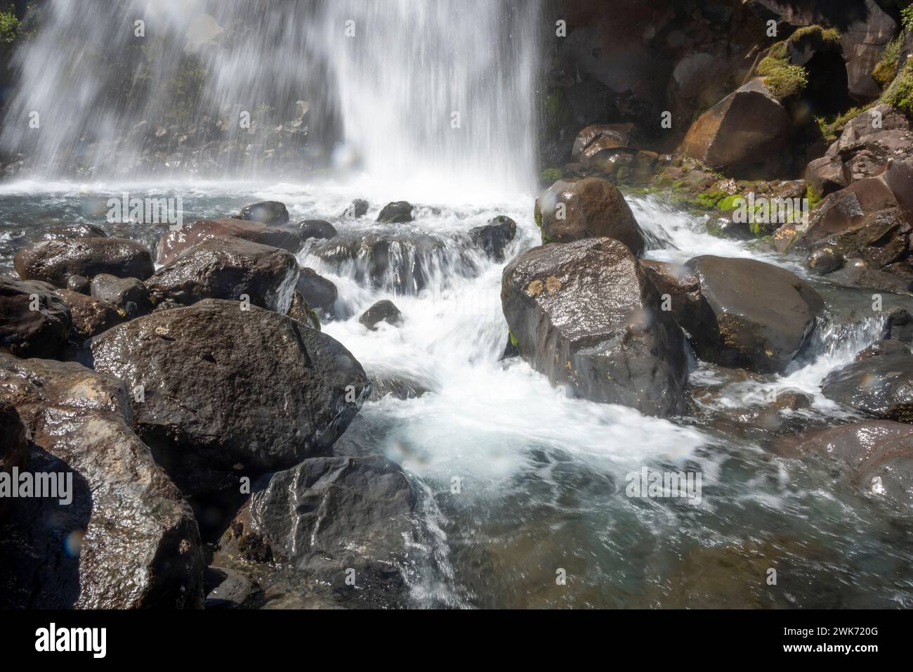 Taranaki Falls, Mount Ruapehu, Tongariro National Park, North Island ...