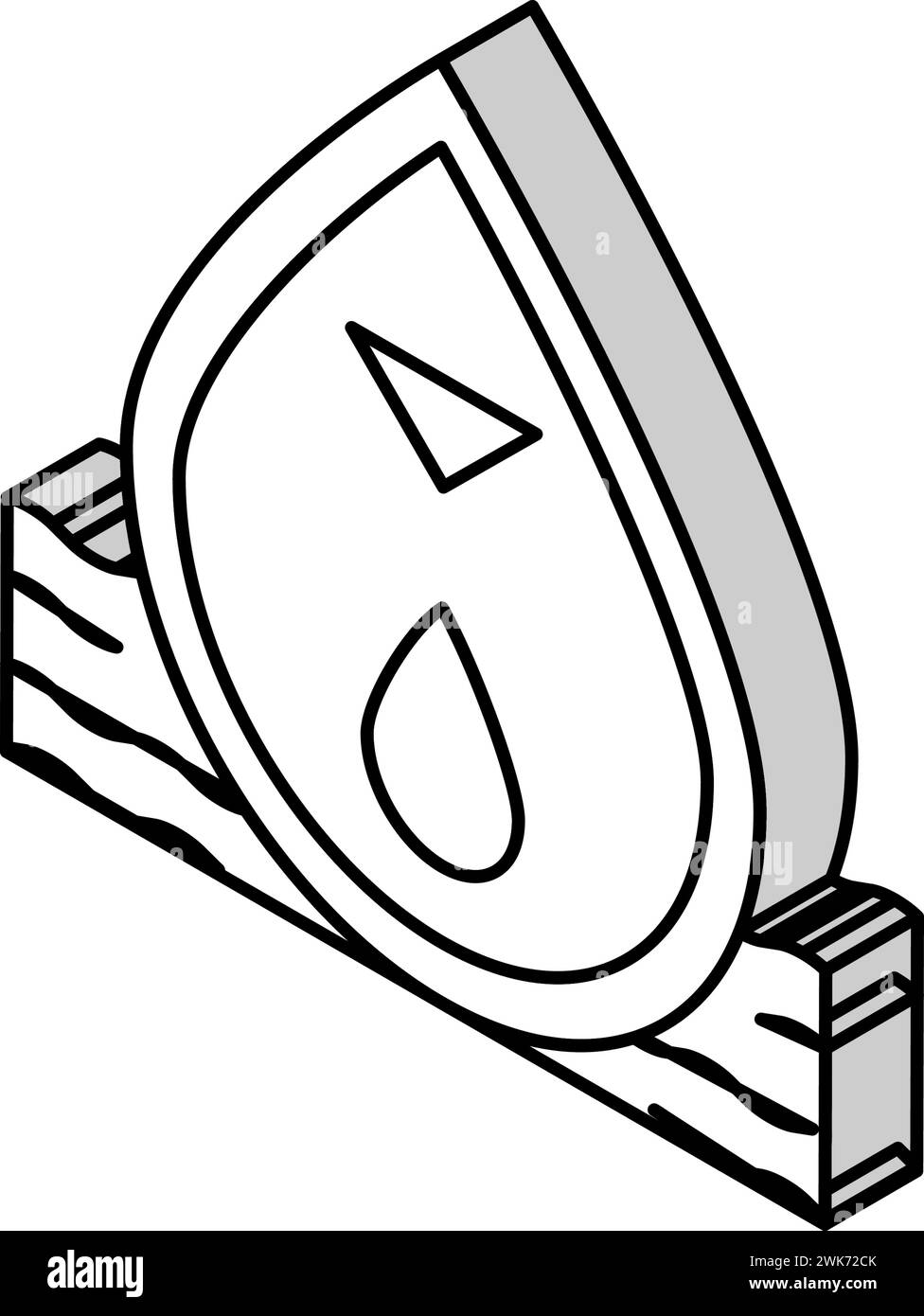 quality of waste water and surrounding water isometric icon vector ...