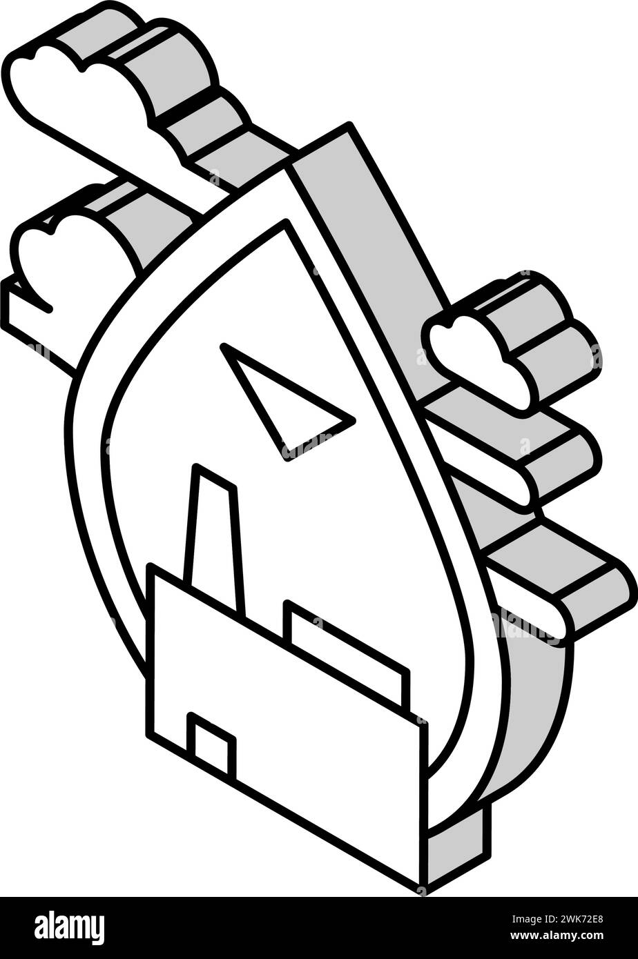 air emissions and ambient air quality isometric icon vector ...