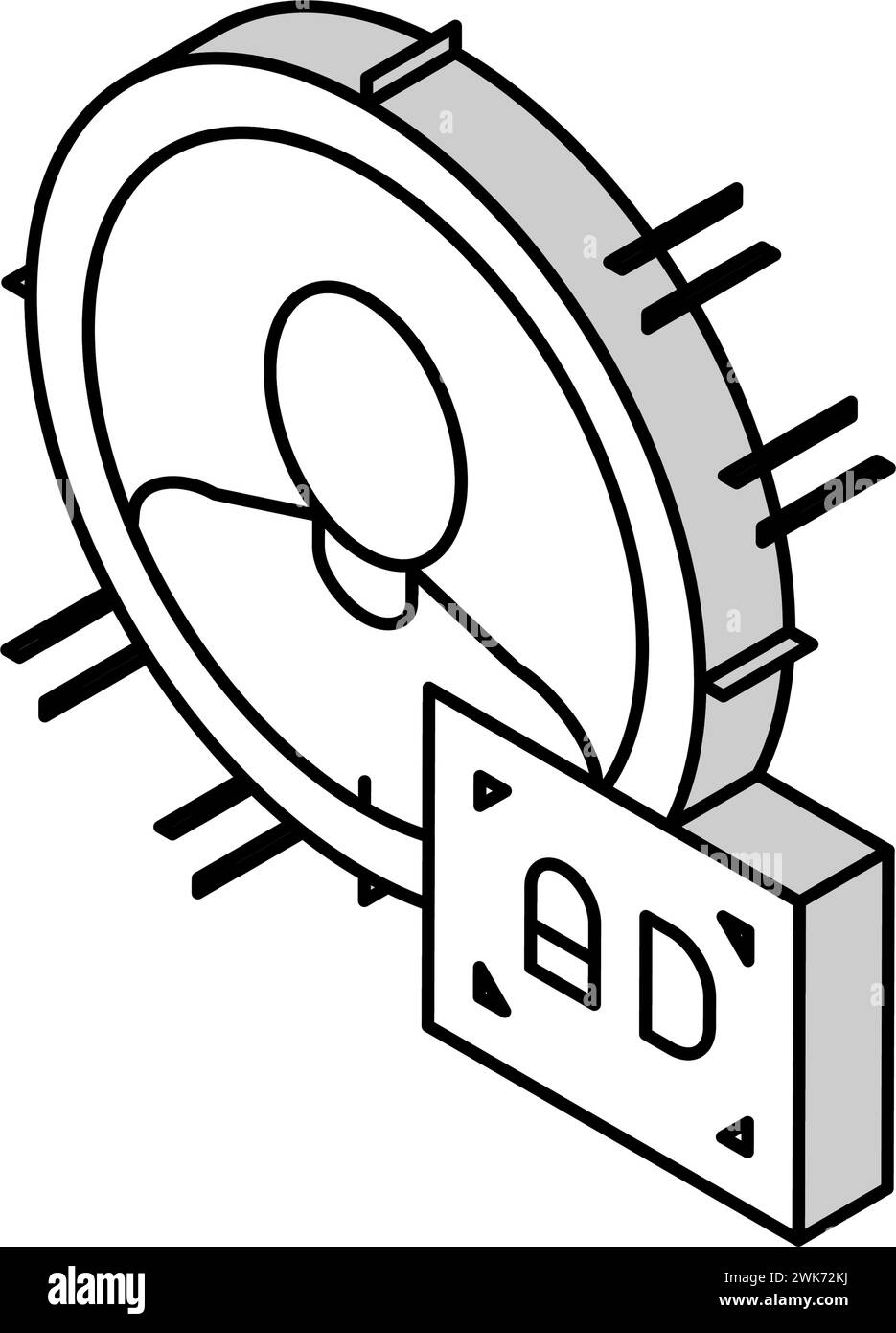 sharp targeting isometric icon vector illustration Stock Vector Image ...