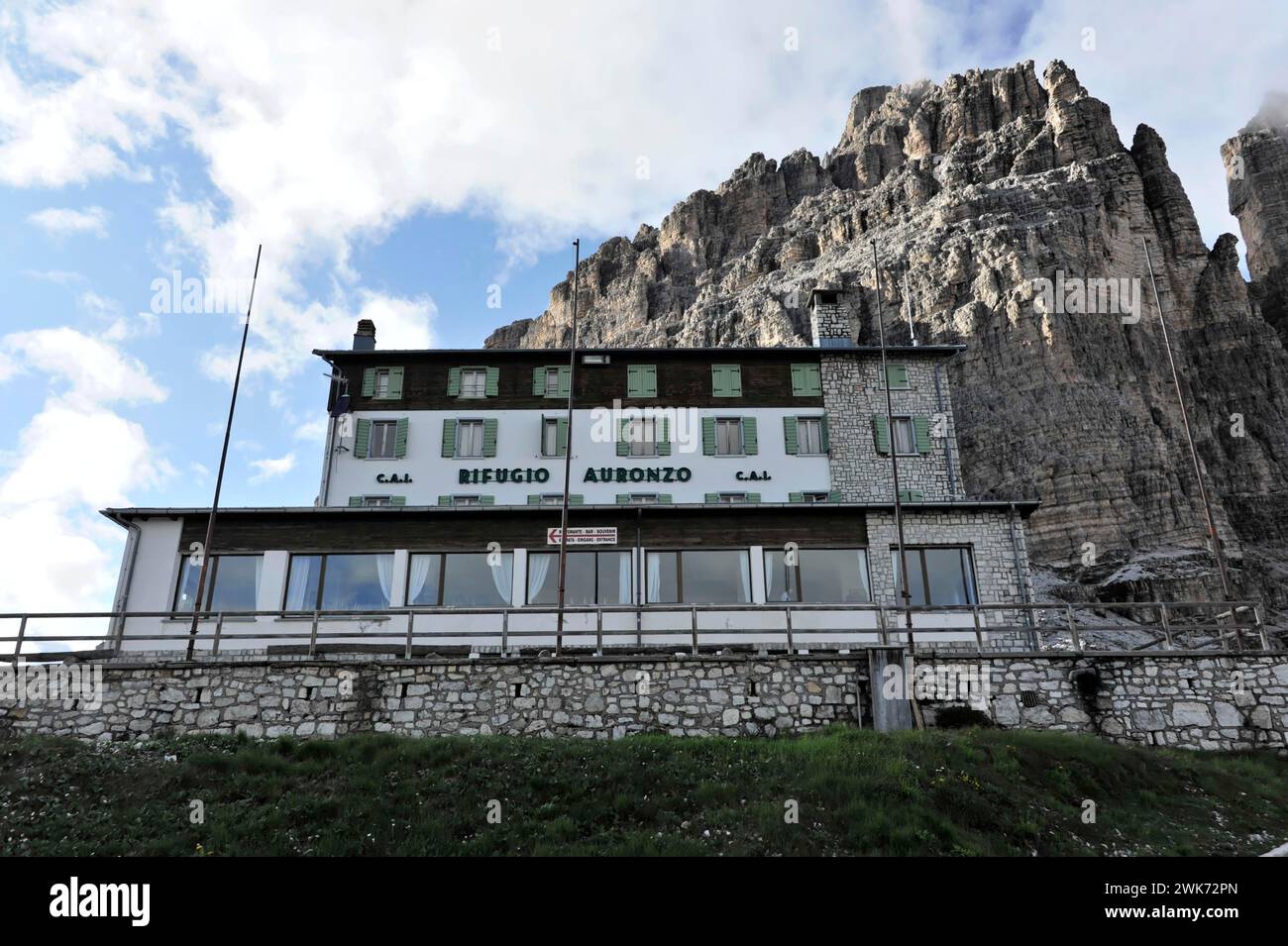 Auronzo hut, 2320m, Rifugio Auronzo, south of the Three Peaks, Three ...
