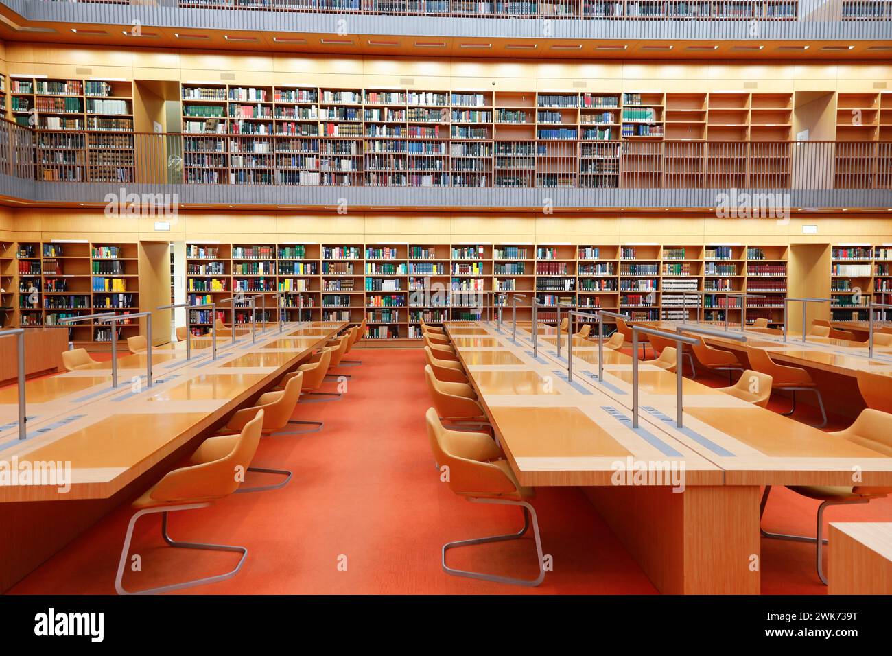 View of the general reading room of the Berlin State Library in the ...