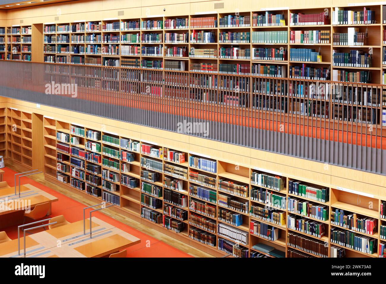 View of the general reading room of the Berlin State Library in the ...