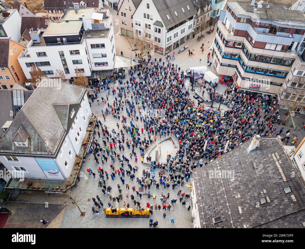 Demonstration crowd aerial hi-res stock photography and images - Alamy