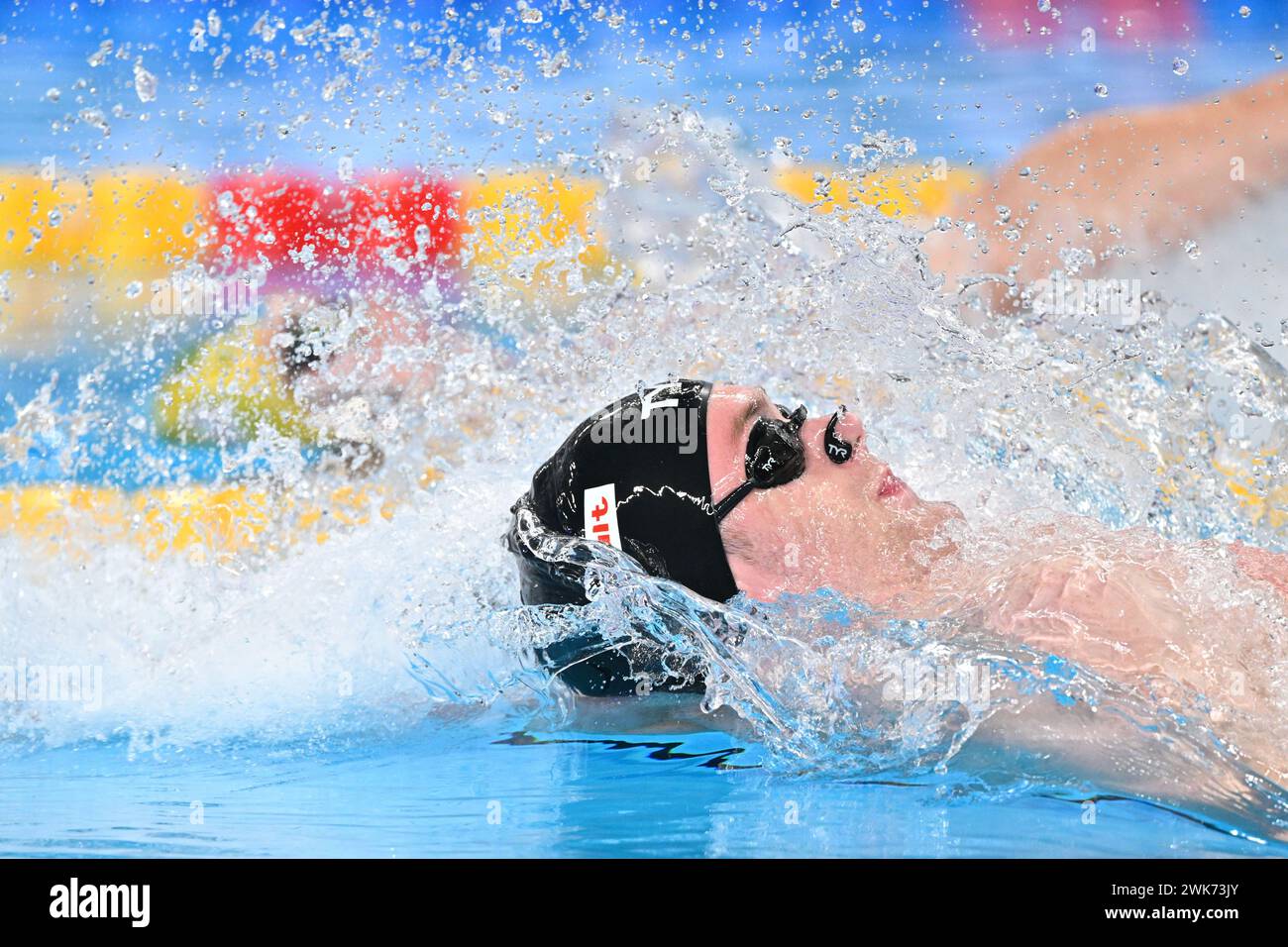 Doha, Qatar. 18th Feb, 2024. Hunter Armstrong of the United States ...