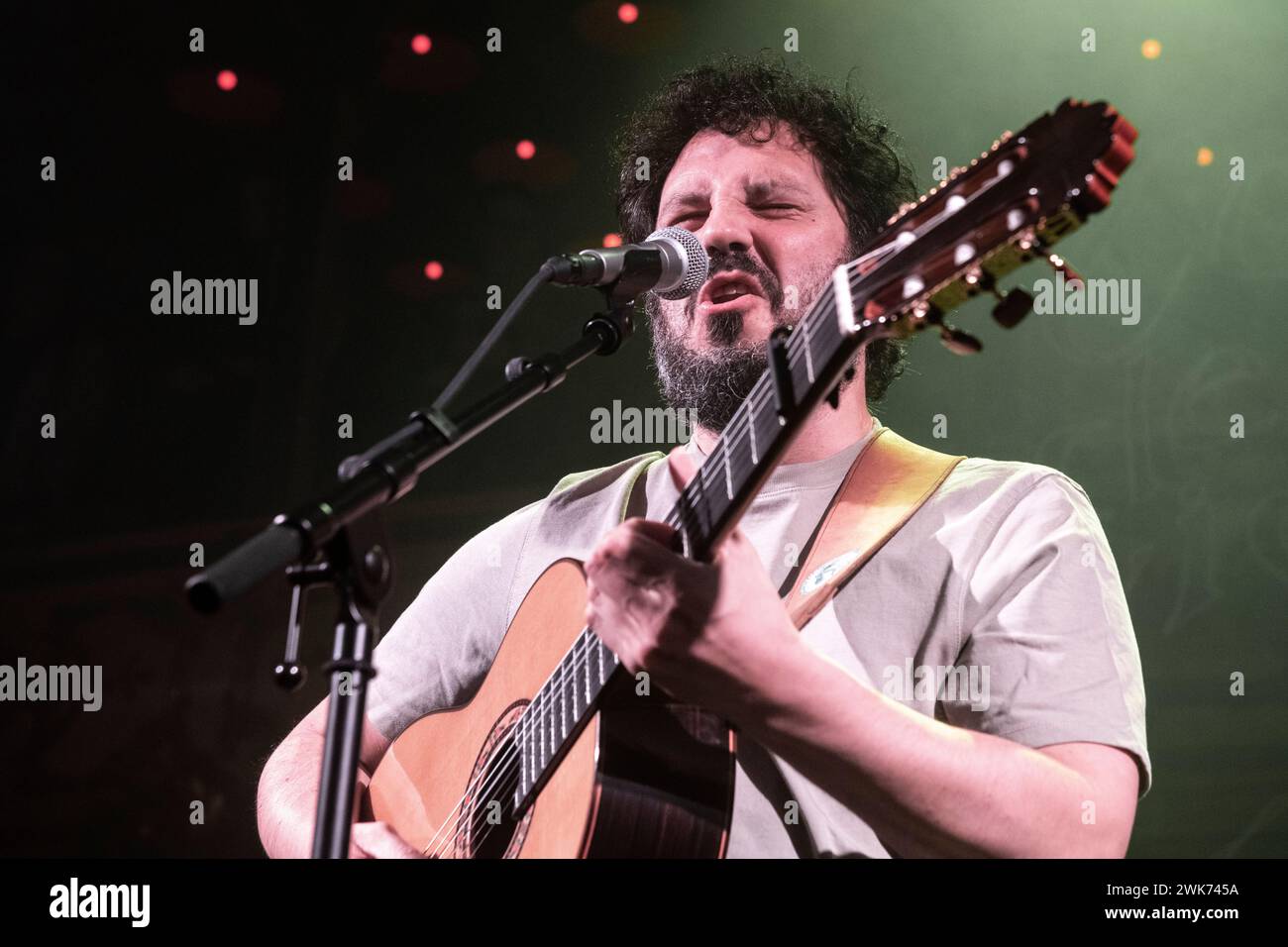 El Kanka performing at La Paloma, Barcelona 15 Feb. 2024. Photographer ...
