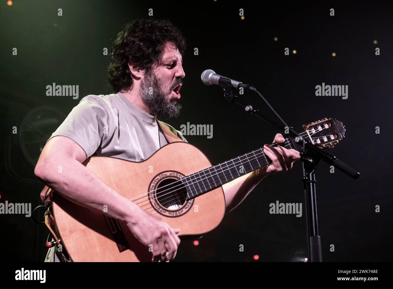 El Kanka performing at La Paloma, Barcelona 15 Feb. 2024. Photographer ...