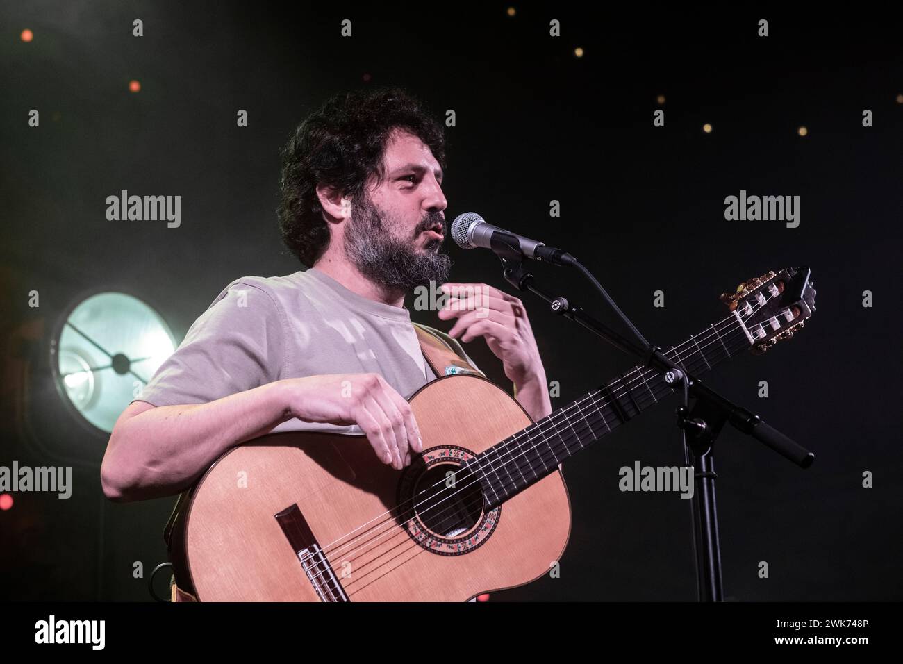 El Kanka performing at La Paloma, Barcelona 15 Feb. 2024. Photographer ...