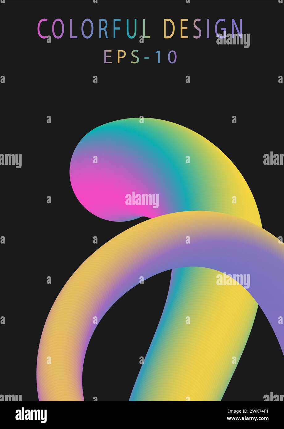 The colorful gradient design creates the illusion of volume. A dynamic ...