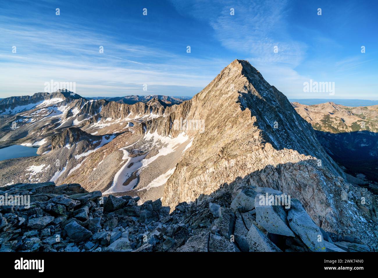 The Knife Edge Ridge on Capitol Peak mountain, Colorado, USA Stock ...