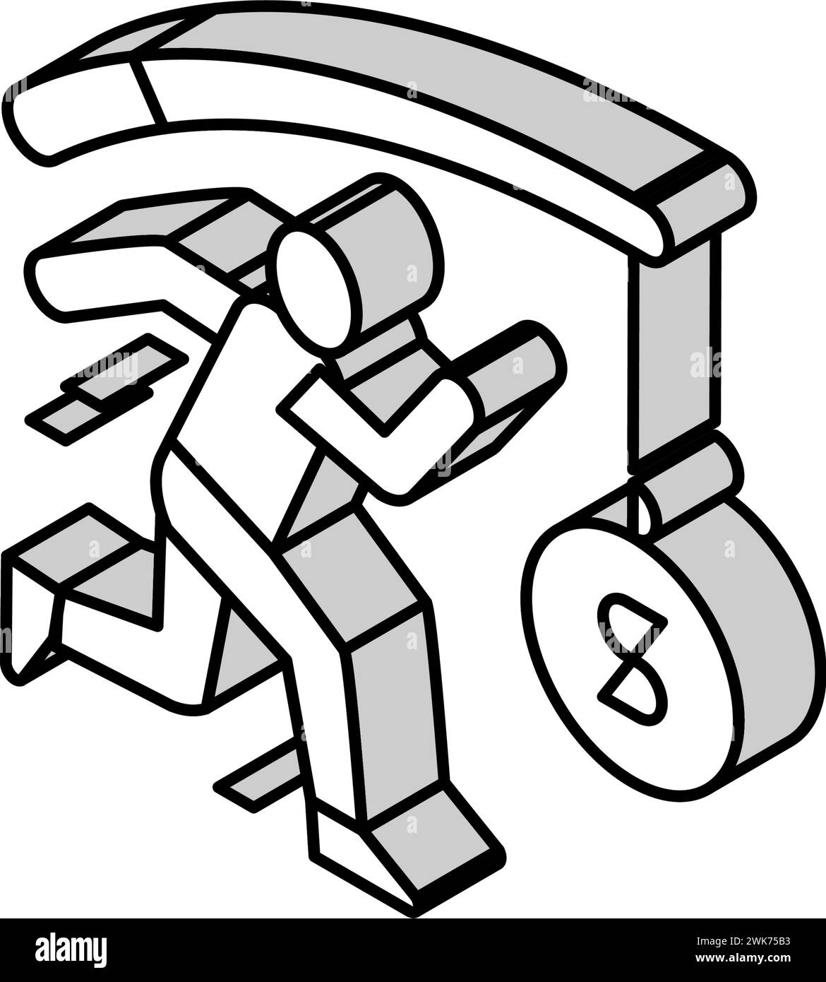 employee running for money isometric icon vector illustration Stock ...