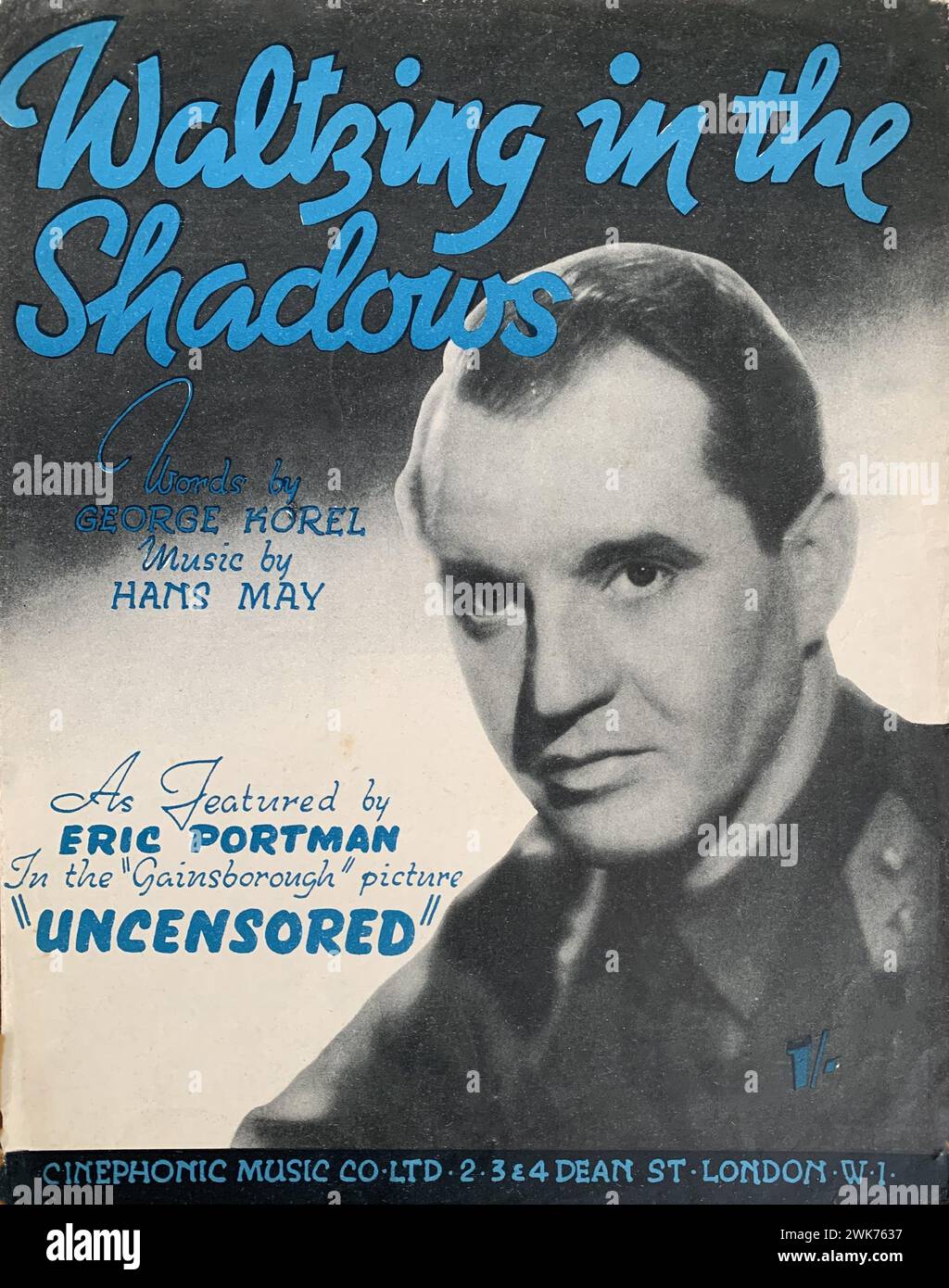 British sheet music for the song Waltzing in the Shadows as featured by ...